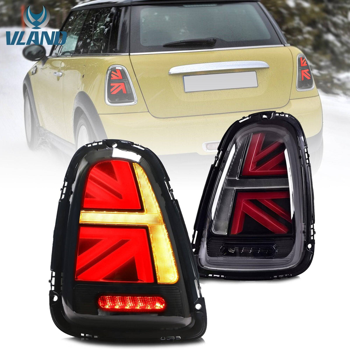 Vland LED Tail Lights For Mini Cooper R-Series 2007-2013 w/ Sequential ...