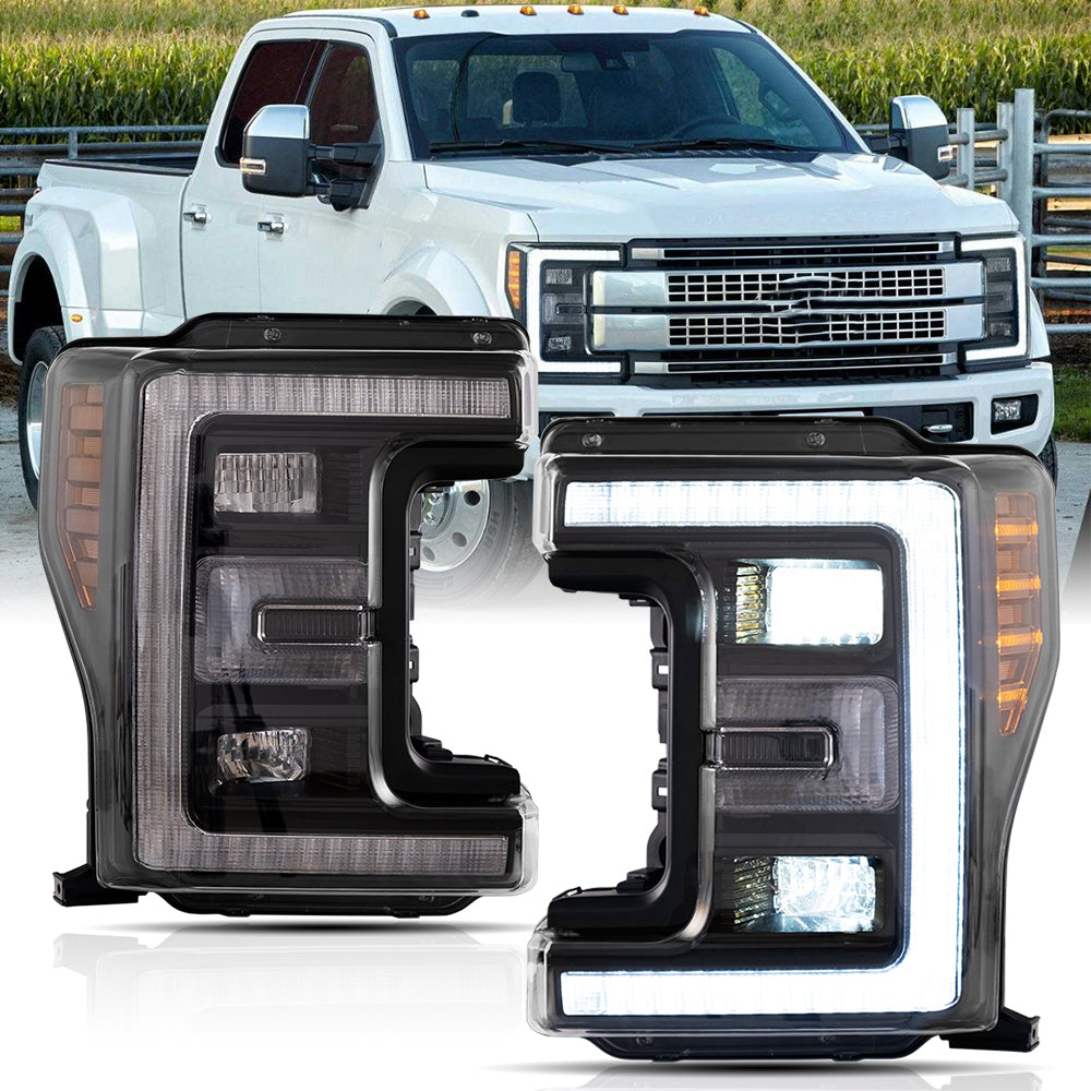 VLAND LED LHD Headlights for Ford F250 / F350 / F450 / F550 Super Duty ...