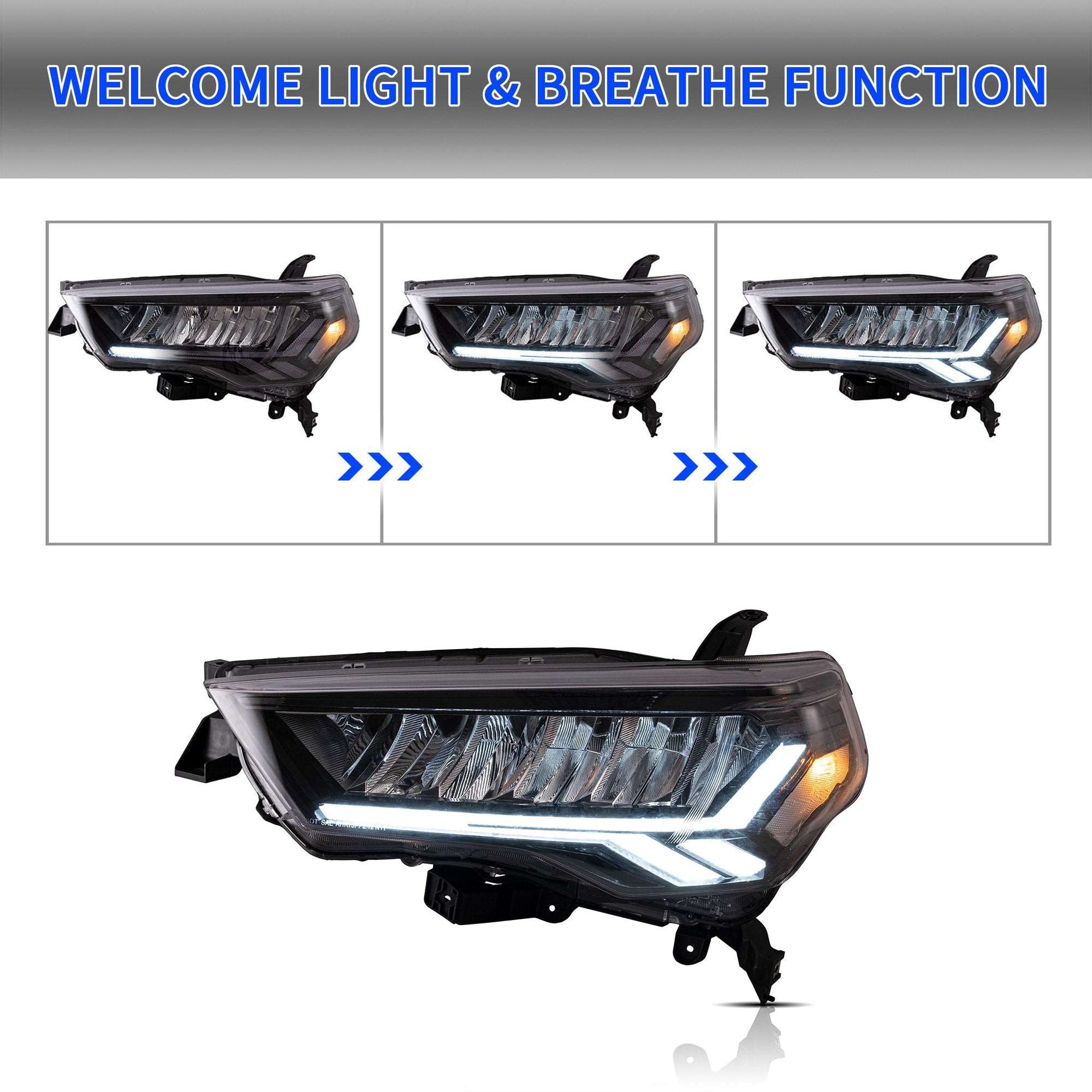 14-23 Toyota 4Runner 5th Gen VLAND Full LED Headlights & Tail Lights ...