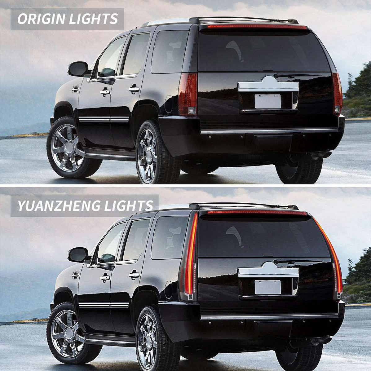 VLAND Full LED Tail Lights For Cadillac Escalade 3rd Gen SUV 2007- 201 ...