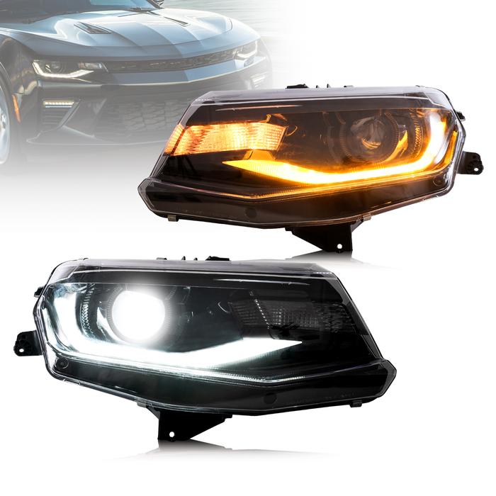 VLAND LED Dual Beam Headlights For Chevrolet / Chevy Camaro LT SS RS Z ...