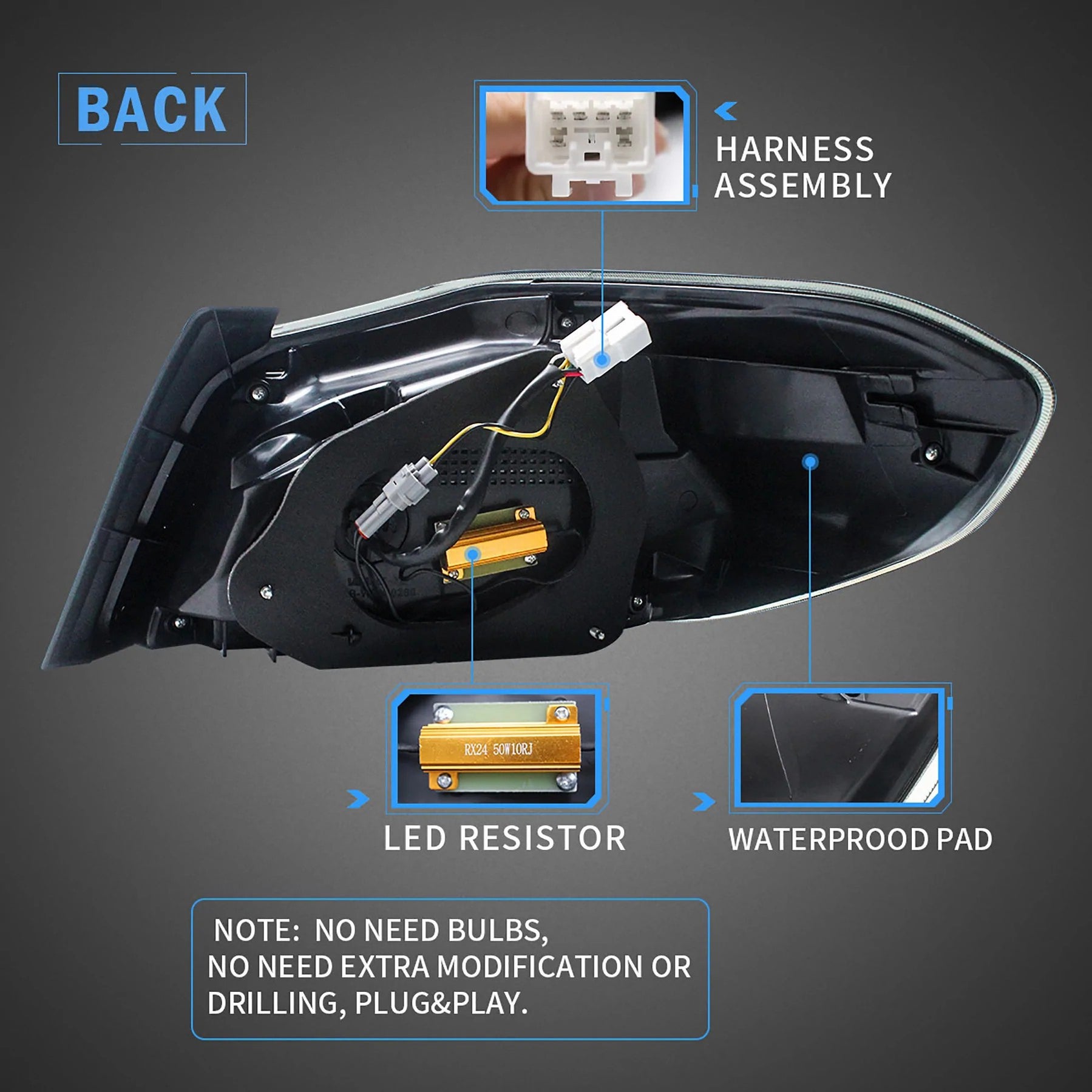 15-21 Subaru WRX | 15-17 WRX STI VLAND LED Projector Headlights & Tail ...