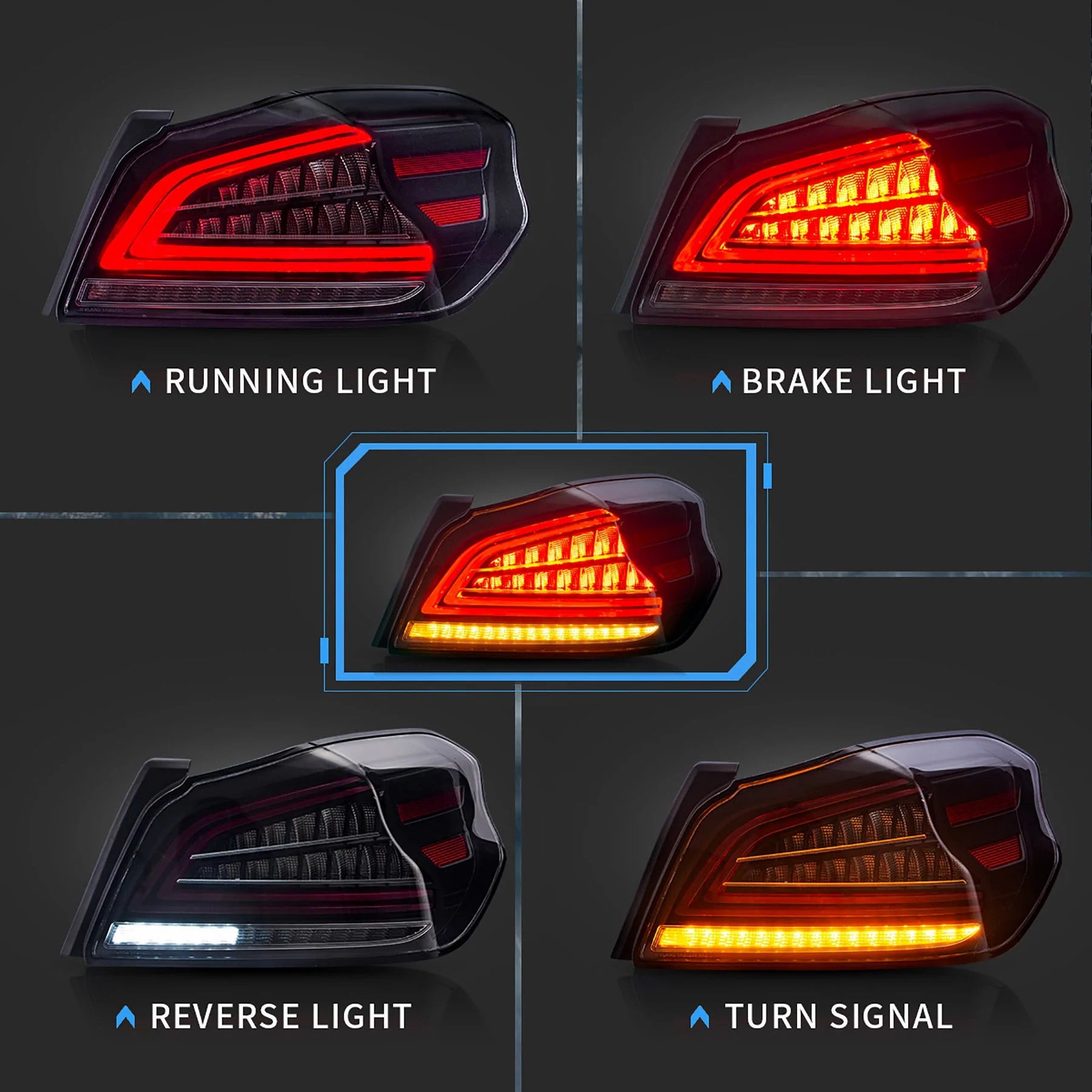 15-21 Subaru WRX | 15-17 WRX STI VLAND LED Projector Headlights & Tail ...