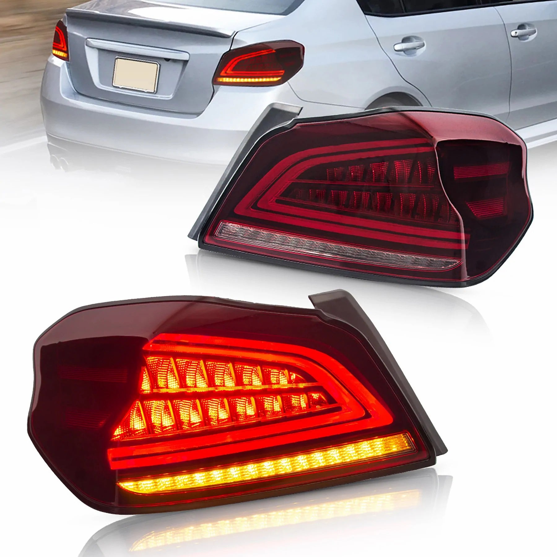 VLAND LED Taillights For Subaru WRX 2015-2021 w/Sequential indicators ...