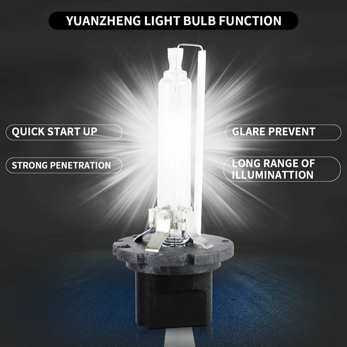 VLAND 2PCs D2H Xenon Headlight Bulbs Conversion HID KIT with Ballast 1 ...