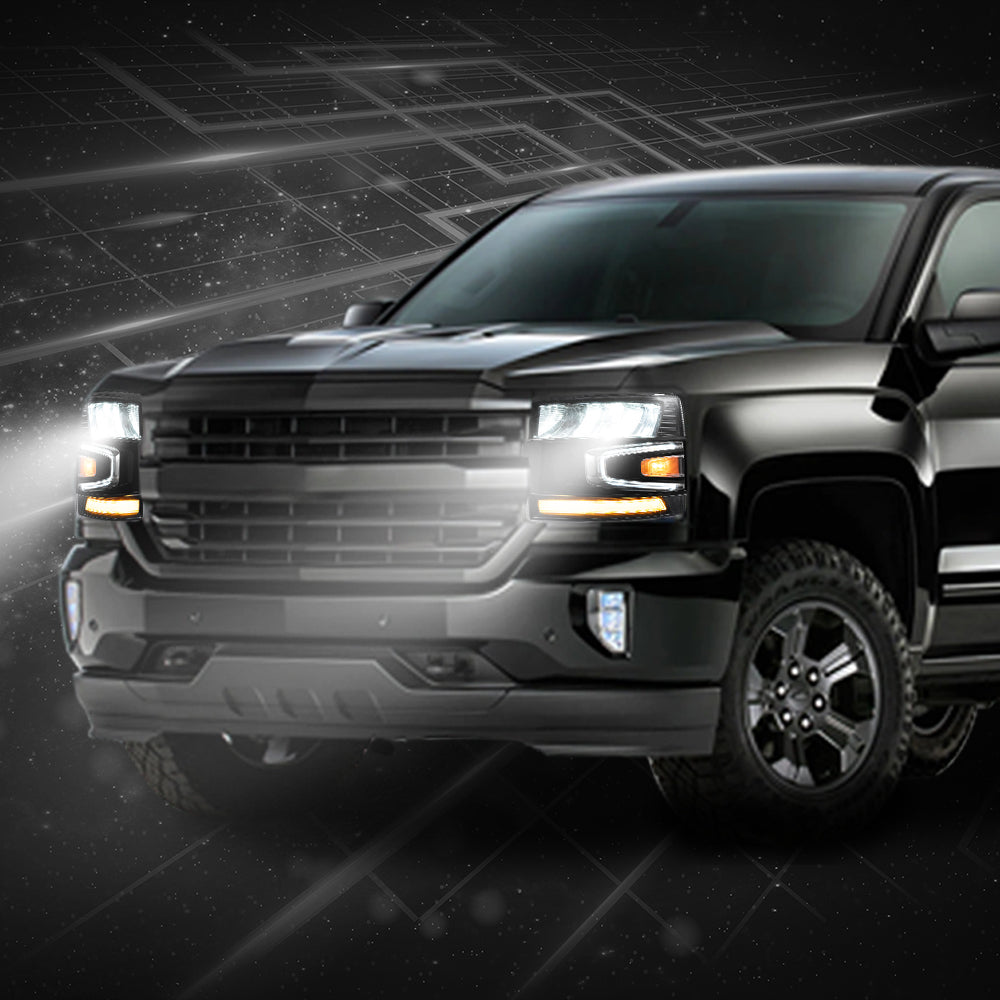 VLAND Full LED Headlights For Chevrolet Silverado 1500 2500HD 3500HD 2 ...