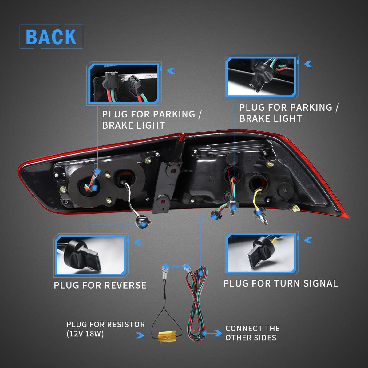 VLAND Full LED Tail Lights For Mitsubishi Lancer EVO X 2008-2017 w/Seq ...