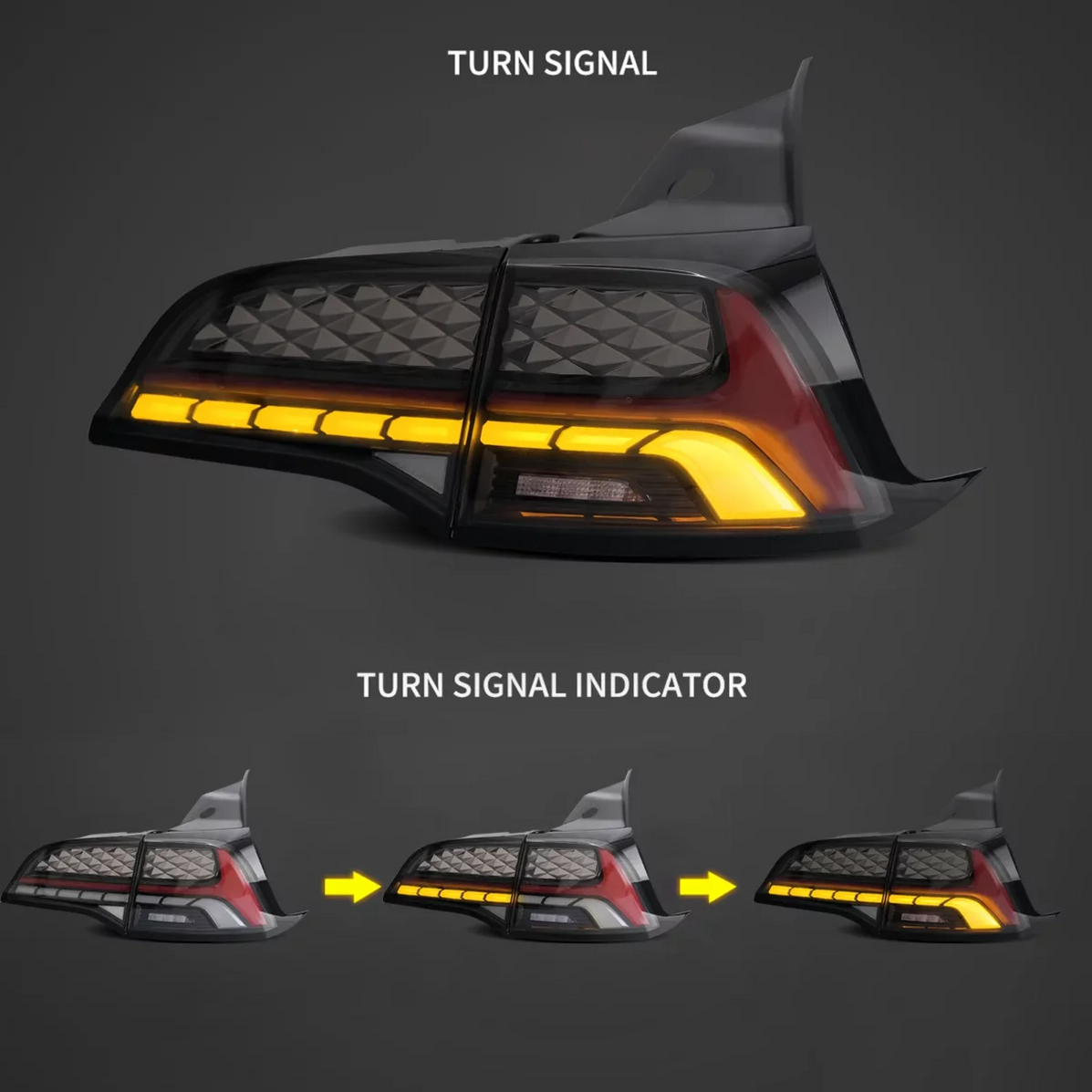 Vland III LED Tail Lights With Dynamic Welcome Lighting For Tesla Mode ...