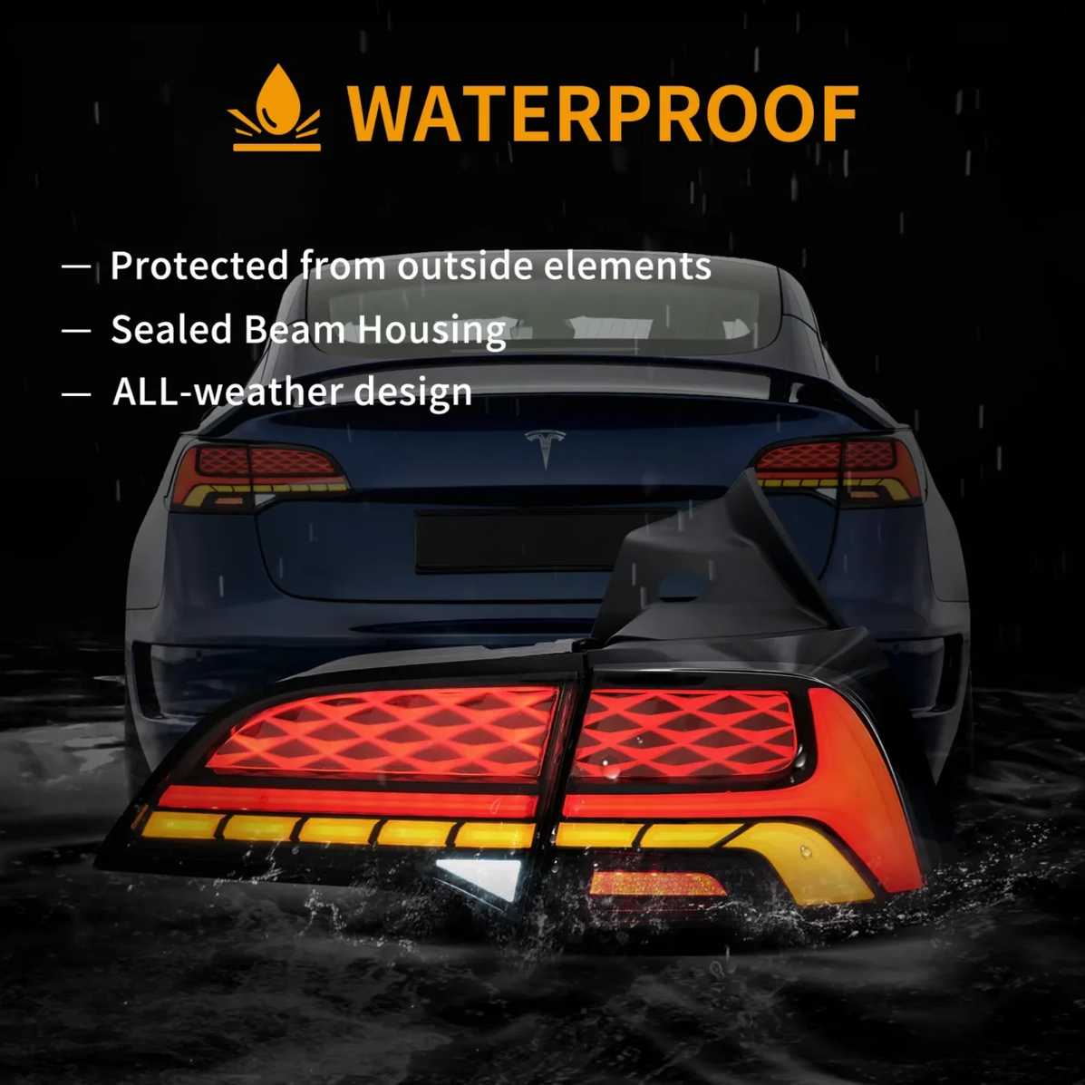 Vland III LED Tail Lights With Dynamic Welcome Lighting For Tesla Mode ...