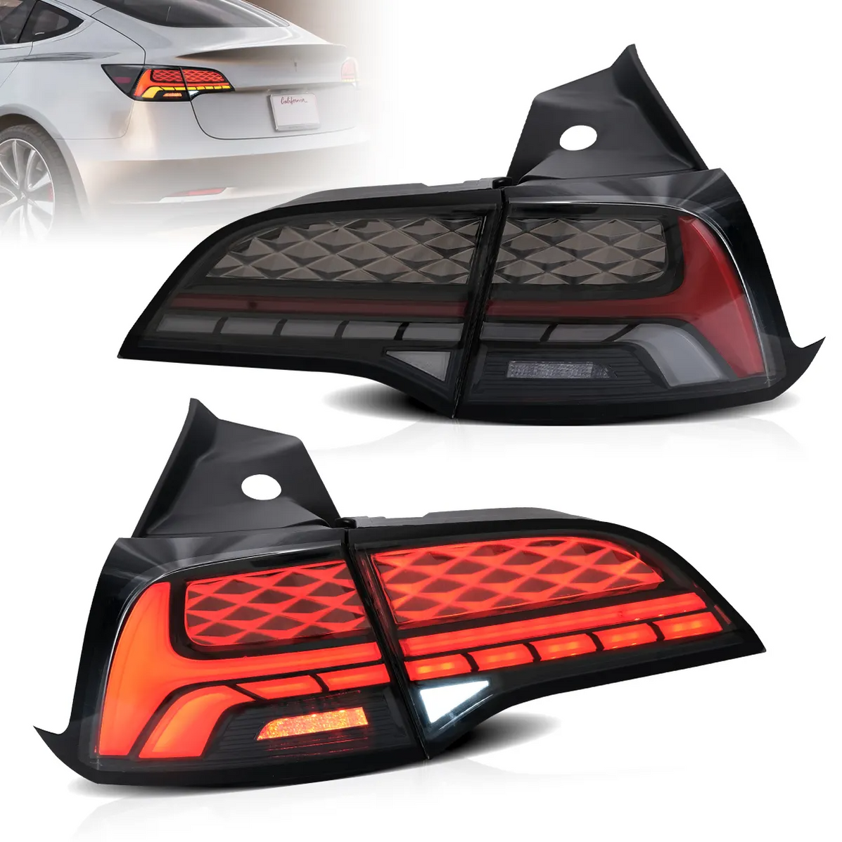Vland III LED Tail Lights With Dynamic Welcome Lighting For Tesla Mode ...